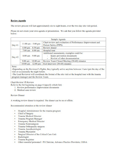 Review Agenda - 10+ Examples, Format, Pdf | Examples