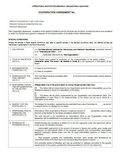 Cooperation Agreement - 10+ Examples, Format, Pdf | Examples