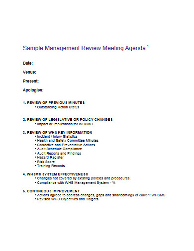 Review Agenda - 10+ Examples, Format, Pdf | Examples