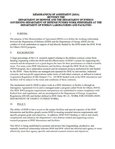 Memorandum of Agreement - 10+ Examples, Format, Pdf | Examples