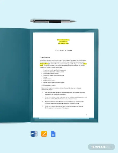 28+ Statement of Work Examples in PDF | MS Word | Pages | Google Docs ...
