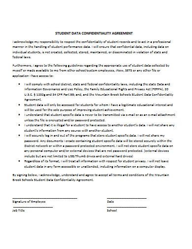 Data Confidentiality Agreement - 10+ Examples, Format, Pdf | Examples