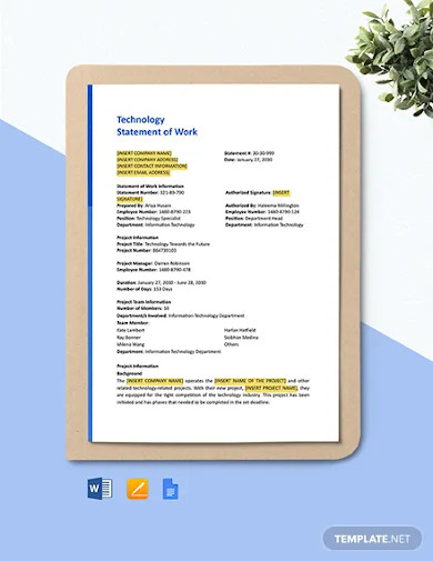 28+ Statement of Work Examples in PDF | MS Word | Pages | Google Docs ...