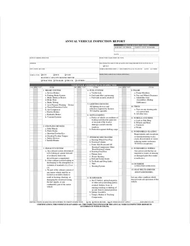 Vehicle Report - 10+ Examples, Format, Pdf | Examples