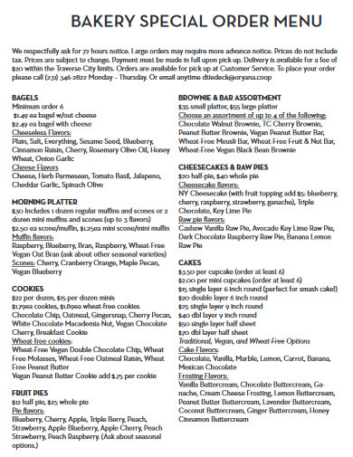Bakery Order - 10+ Examples, Format, Pdf | Examples