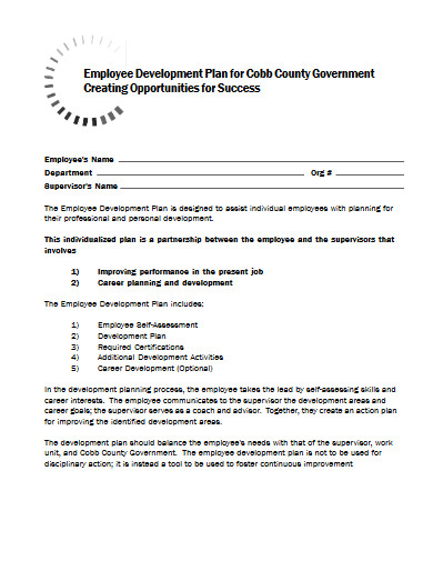 Employee Development Plan - 10+ Examples, Format, Pdf | Examples