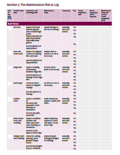 Maintenance Log Template - 17+ Word, Excel, PDF Documents!