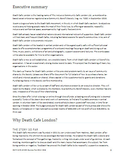 Cafe Business Plan - 10+ Examples, Format, Pdf | Examples