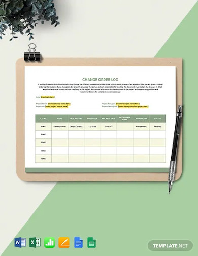 Change Order - 15+ Examples, Format, Pdf | Examples