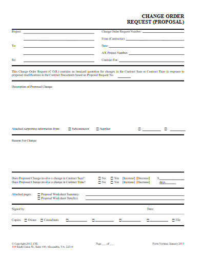 Change Order - 15+ Examples, Format, Pdf | Examples