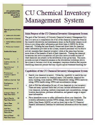 Chemical Inventory - 10+ Examples, Format, Pdf | Examples