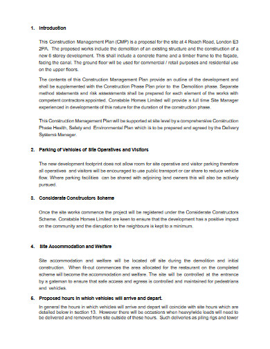 Construction Management Plan - 15+ Examples, Format, Pdf | Examples
