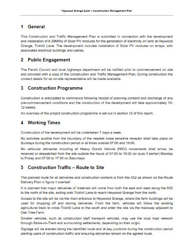 Construction Management Plan - 15+ Examples, Format, Pdf | Examples