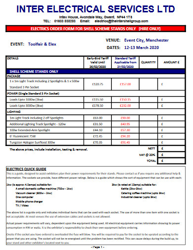 Electrical Invoice - 10+ Examples, Format, Pdf | Examples