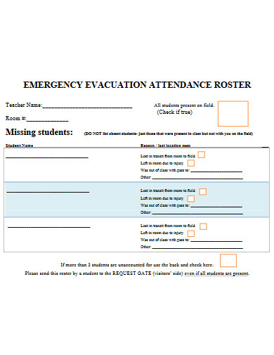 Attendance Roster - 10+ Examples, Format, Pdf | Examples