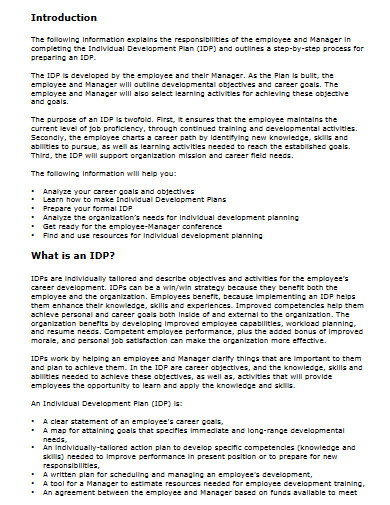 Employee Development Plan - 10+ Examples, Format, Pdf | Examples