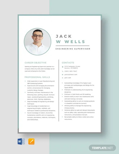Engineering Resume - 15+ Examples, Format, Sample | Examples