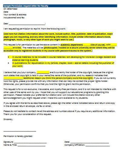 Permission Request Letter - 12+ Examples, Format, Sample | Examples