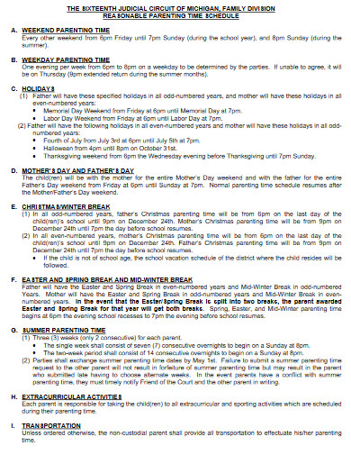 Vacation Schedule - 10+ Examples, Format, Pdf | Examples