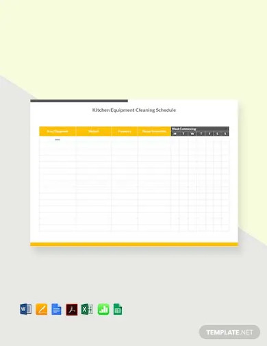 Kitchen Cleaning Schedule - 10+ Examples, Format, Pdf | Examples