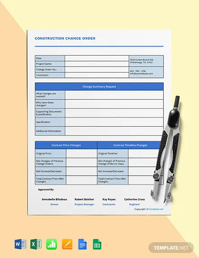 Change Order - 15+ Examples, Format, Pdf | Examples