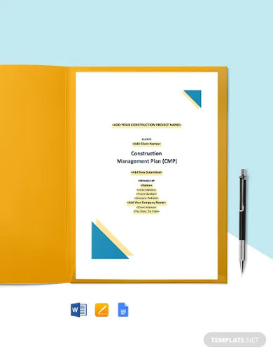 Construction Management Plan - 15+ Examples, Format, Pdf | Examples
