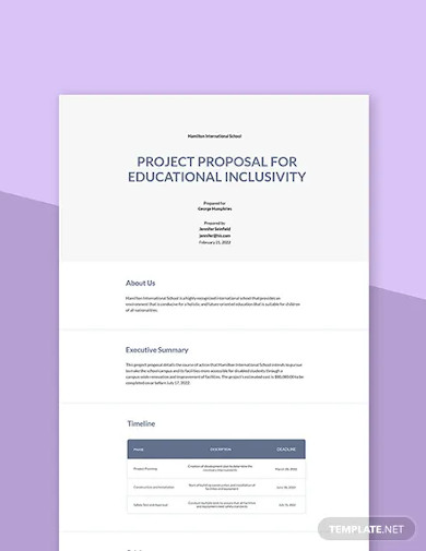 Education Project Proposal - 10+ Examples, Format, Pdf | Examples