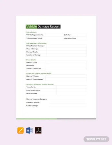Vehicle Report - 10+ Examples, Format, Pdf | Examples