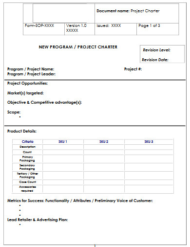 Project Charter - 12+ Examples, Format, Pdf | Examples