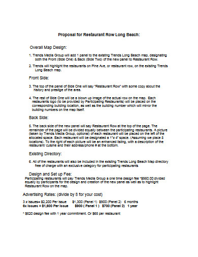 Restaurant Business Proposal - 10+ Examples, Format, Pdf | Examples