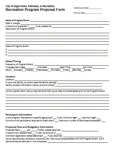 Program Proposal - 10+ Examples, Format, Pdf | Examples