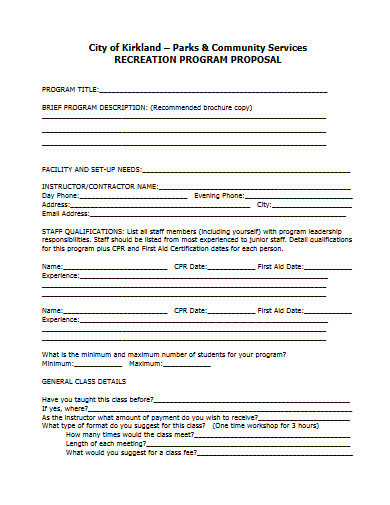 Program Proposal - 10+ Examples, Format, Pdf | Examples