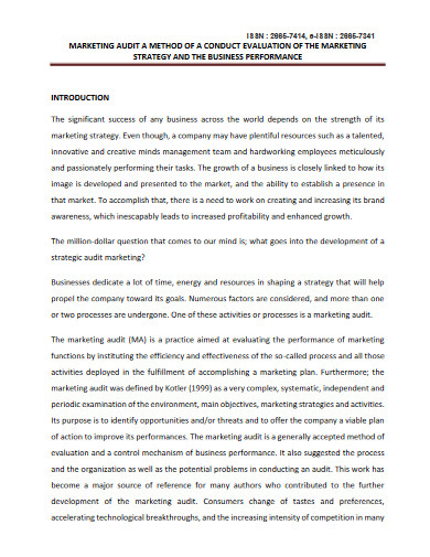Marketing Audit - 10+ Examples, Format, Pdf | Examples