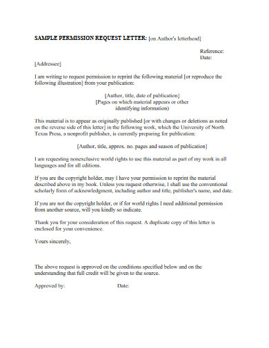 Permission Request Letter - 12+ Examples, Format, Sample | Examples