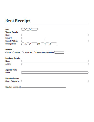 Rental Receipt Examples - 15+ [ House, Apartment, Car ] | Examples