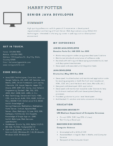 Java Developer Resume - 10+ Examples, Format, How to Create, PDF