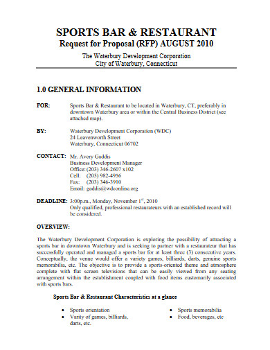 Restaurant Business Proposal - 10+ Examples, Format, Pdf | Examples