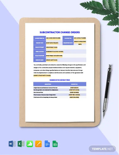 Change Order - 15+ Examples, Format, Pdf | Examples