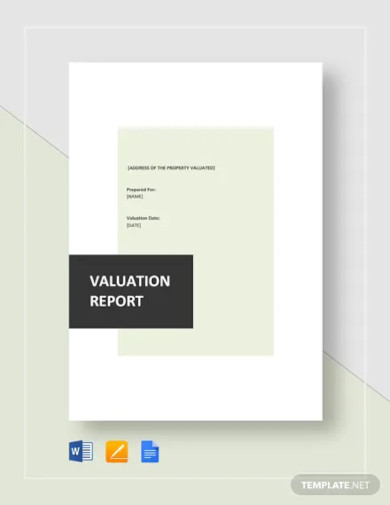 Valuation Report - 10+ Examples, MS Word, Pages, Google Docs, PDF ...
