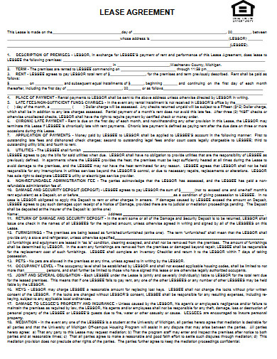 Apartment Lease Agreement - 10+ Examples, Format, Pdf | Examples
