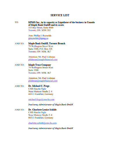 Service List - 10+ Examples, Format, Pdf | Examples