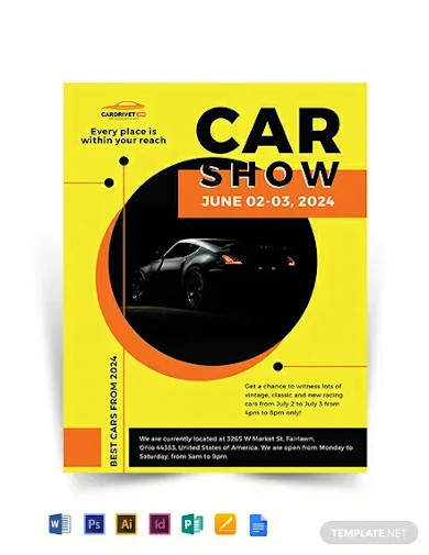 Car Show Flyer Examples - 10+ [ Classic, Event, Fundraiser ] | Examples