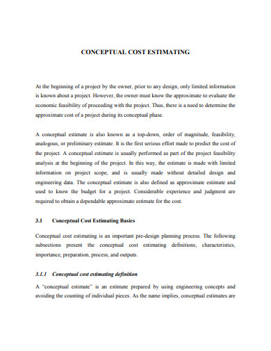 Construction Cost Estimate - 15+ Examples, Format, Pdf | Examples