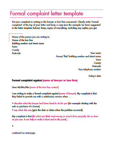 HR Complaint Letter - 10+ Examples, Format, Sample | Examples
