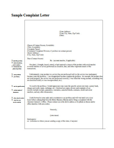 HR Complaint Letter - 10+ Examples, Format, Sample | Examples