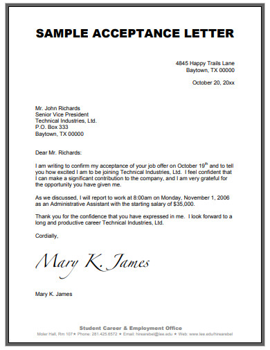 25+ Job Offer Letter - Examples, Word, Google Docs, Apple Pages ...