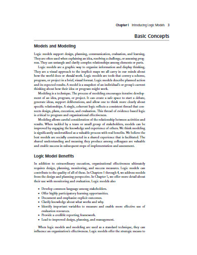 Logic Model - 10+ Examples, Format, Pdf | Examples