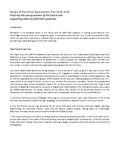School Development Plan - 10+ Examples, Format, Pdf | Examples