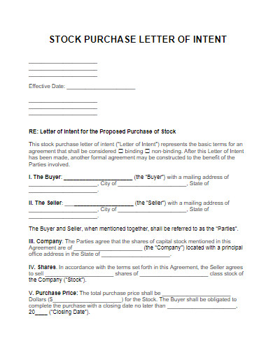 Purchase Letter Of Intent - 15+ Examples, Format, Sample | Examples