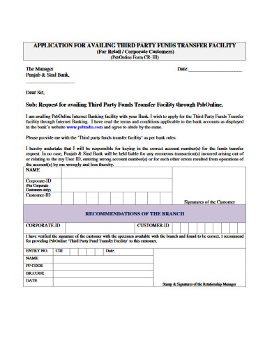 Fund Transfer Letter - 10+ Examples, Format, Sample | Examples